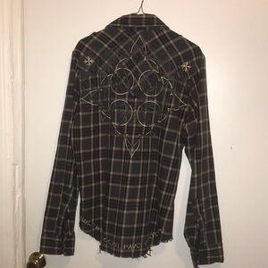 Monarchy | Shirts | Monarchy Bottom Down Mens Plaid Shirt Size L | Poshmark